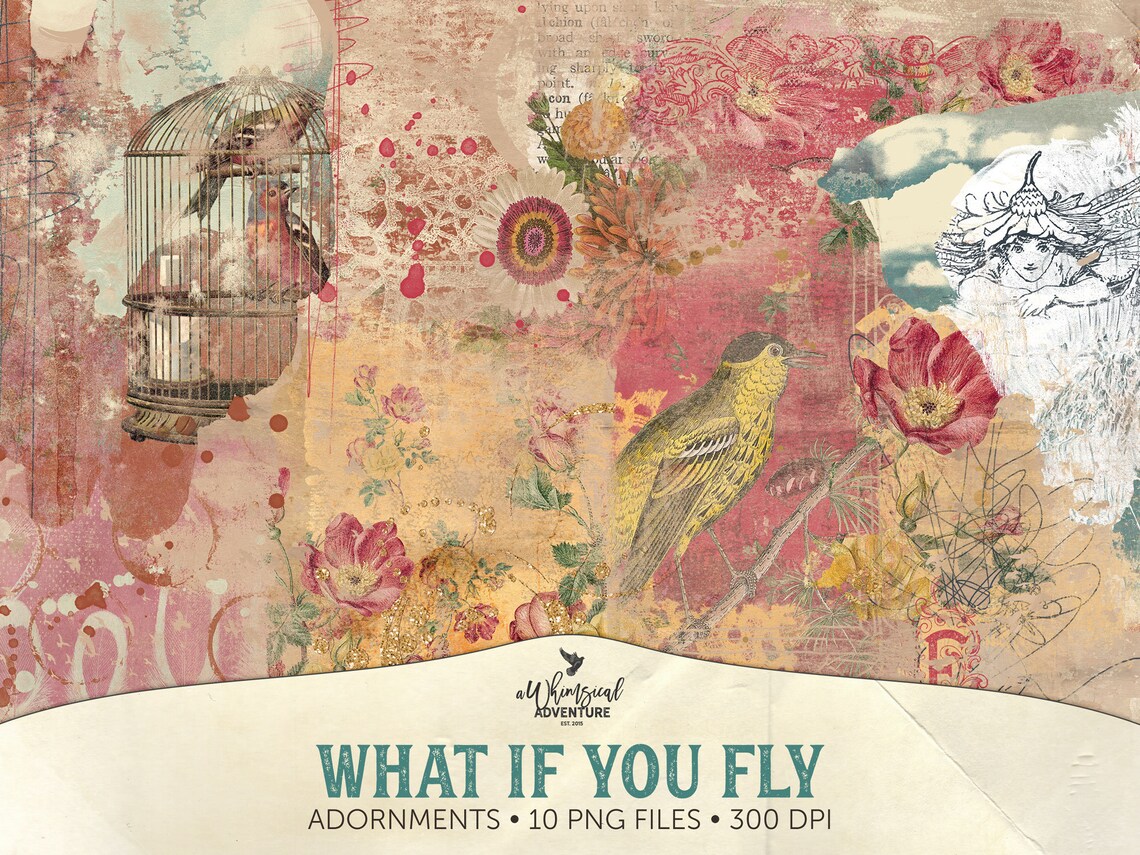 Digital Transparent PNG Rub on Transfers Hand Painted - Etsy