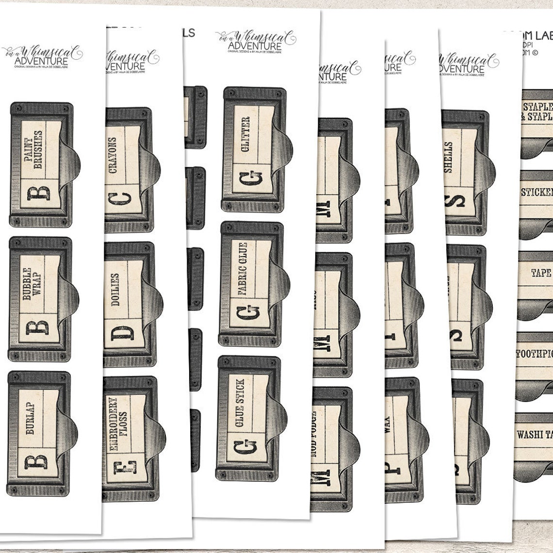 Craft Room Labels Organize Your Home Printable Labels Print | Etsy