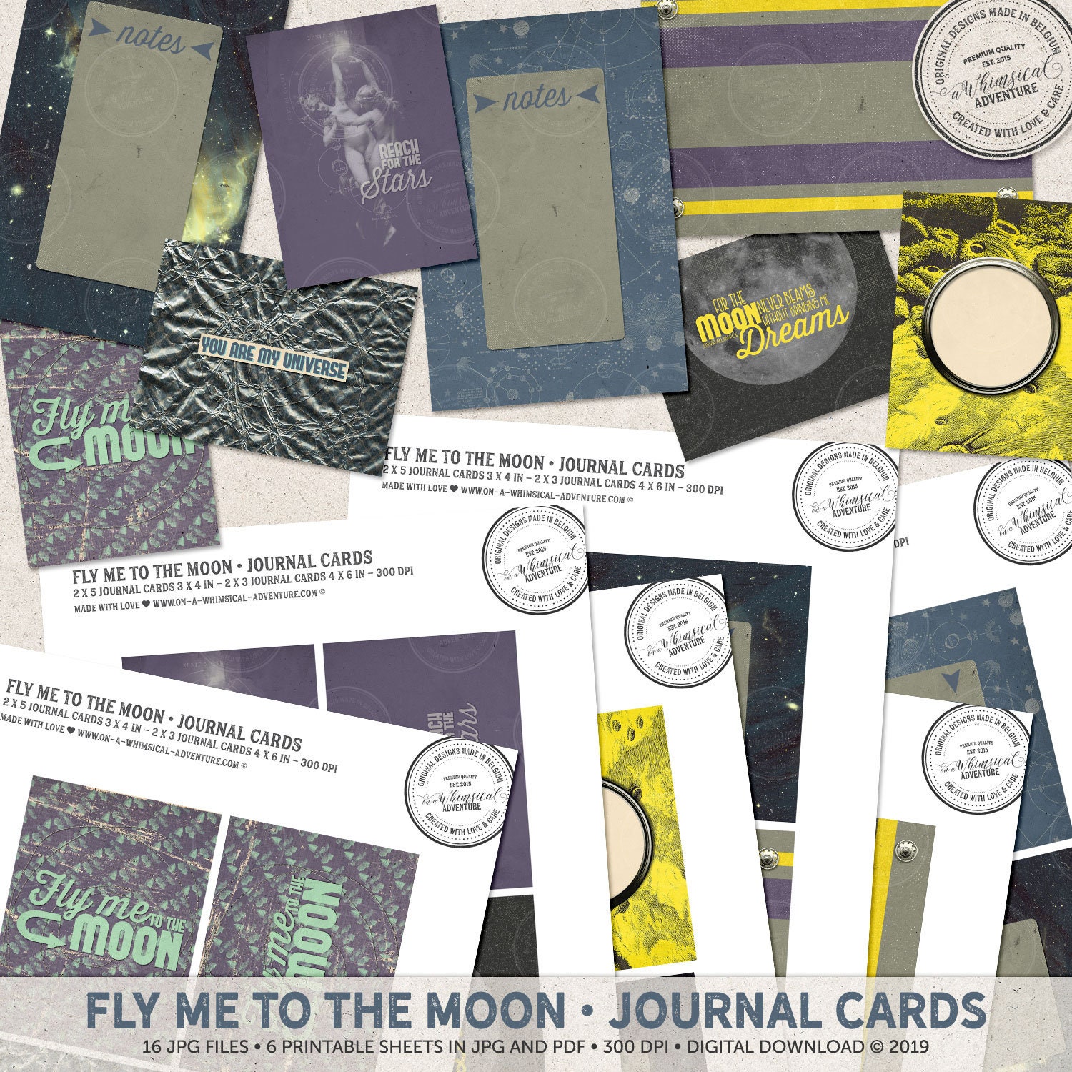 Bundle and Save, Outer Space, Digital Scrapbooking, to the Moon and ...