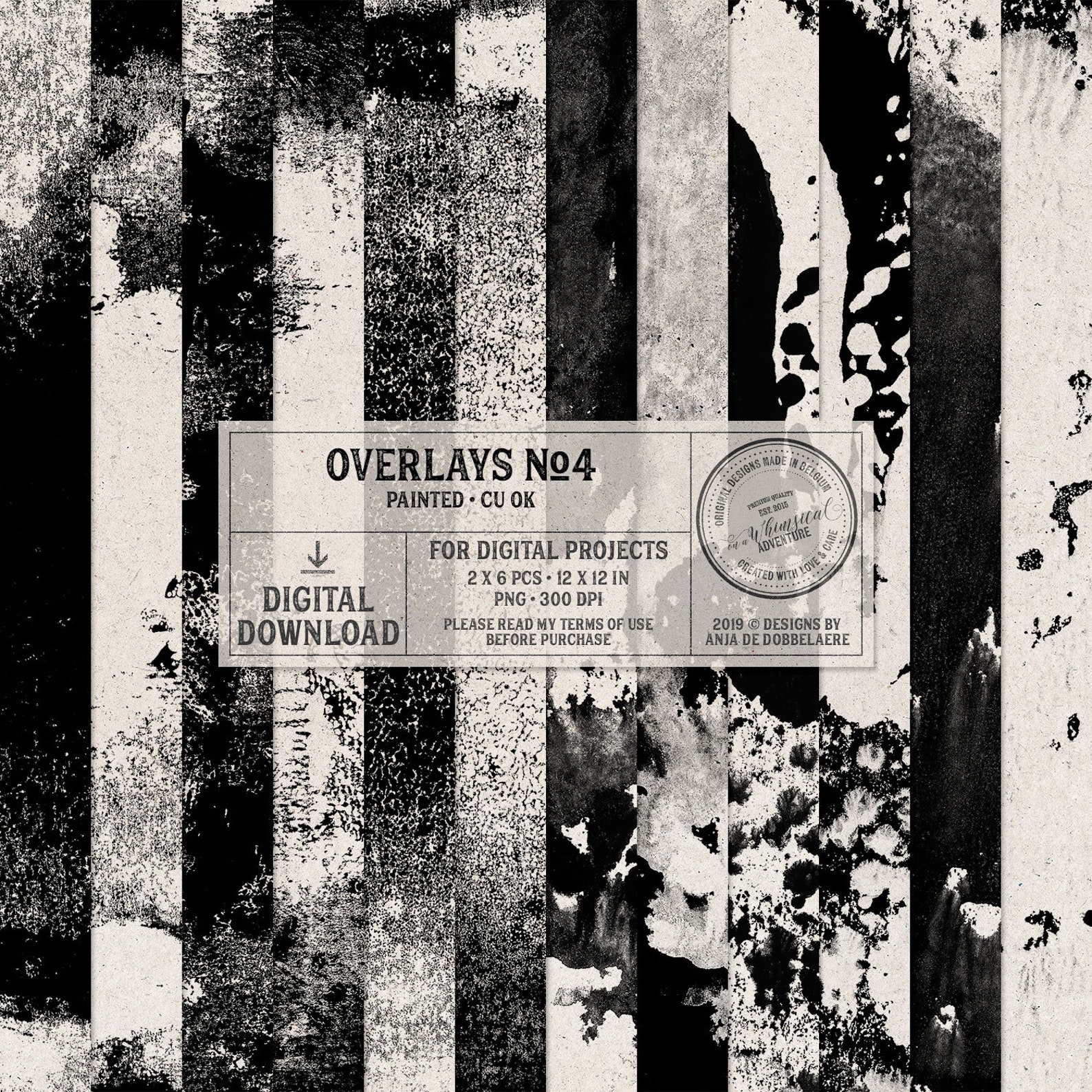 Transparent Digital Overlays, Scrapbook Textures, Painted Overlays ...