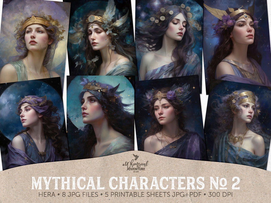 Hera Greek Mythology Celestial Printable Junk Journal Ephemera - Etsy