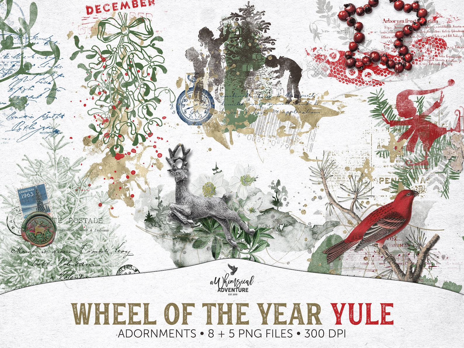Yule Embellishments Wheel of the Year Instant Download - Etsy