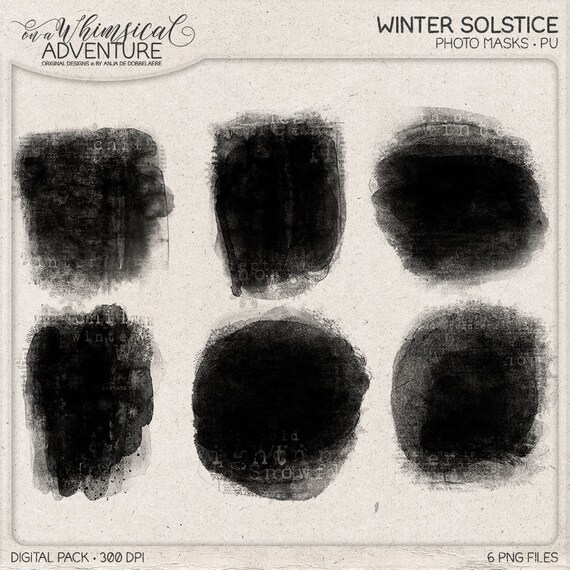 Photo Template Winter Solstice Digital Photo Mask Handmade