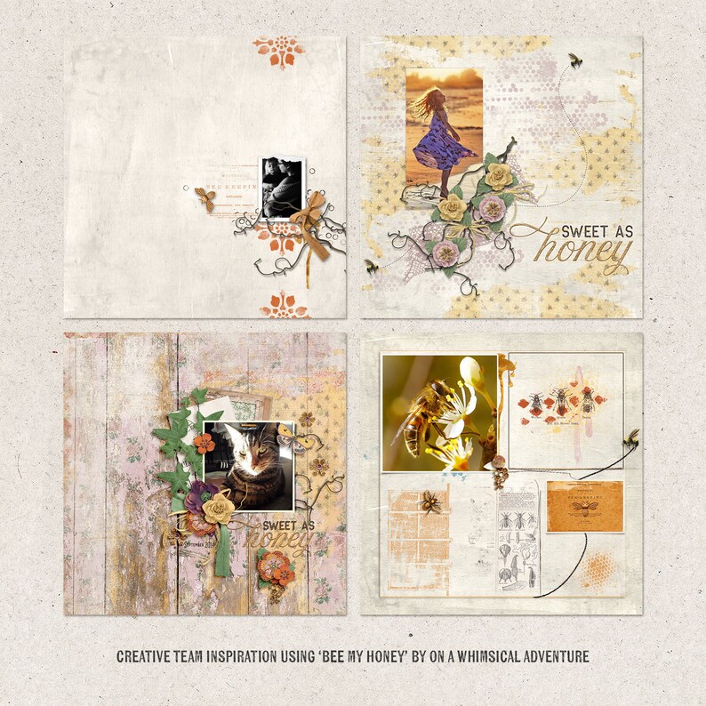 Bee My Honey Digital Paper Beekeeper Gift Save the Bees - Etsy