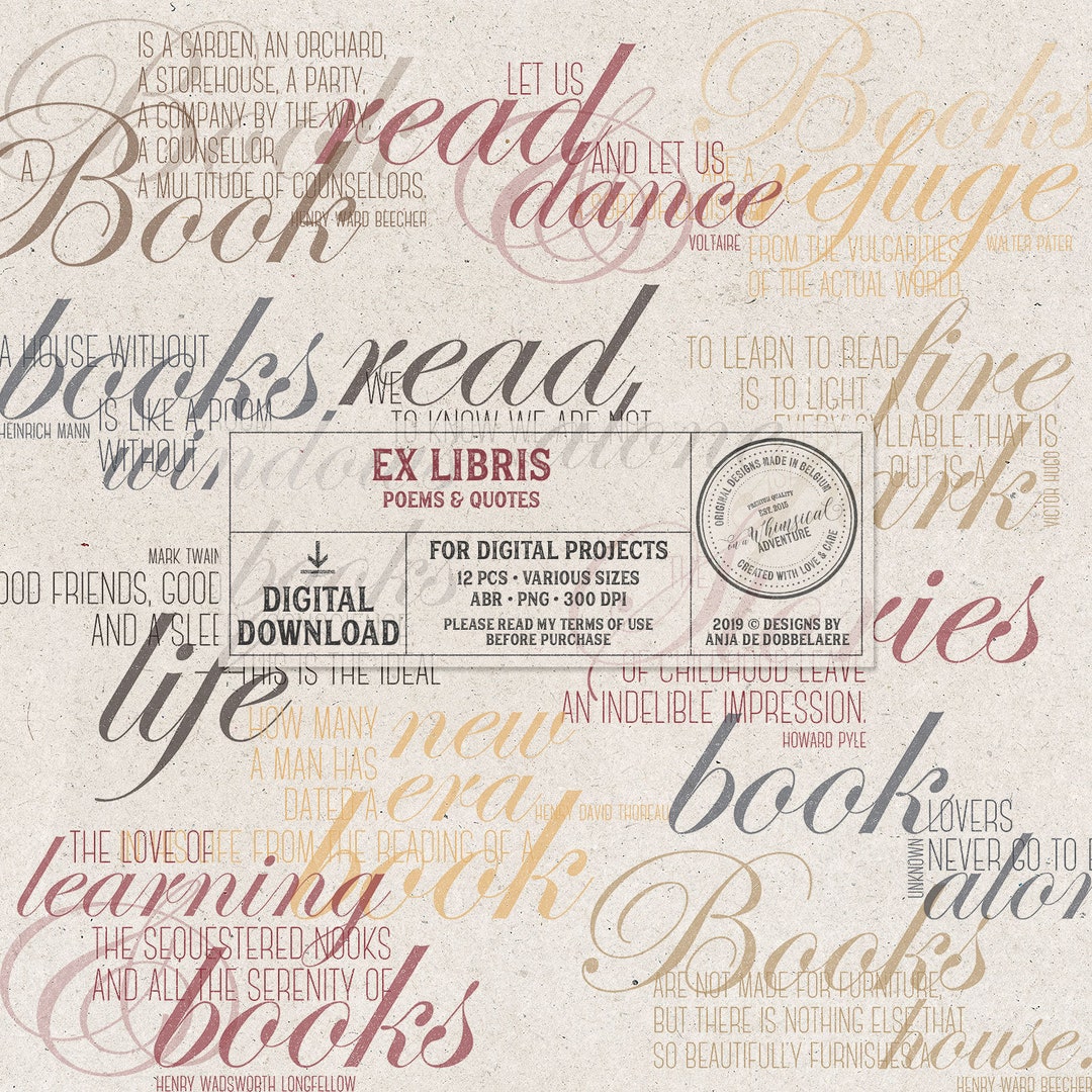 To Read, Ex Libris, Reading Quotes, Book Lover Gift, Bookworm Gift ...