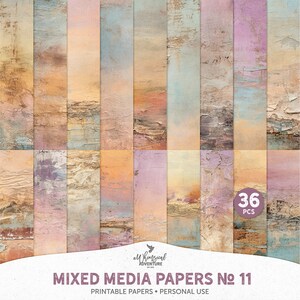 Distressed Printable Pastel Wall Art Oil Paint Textures, Digital ...