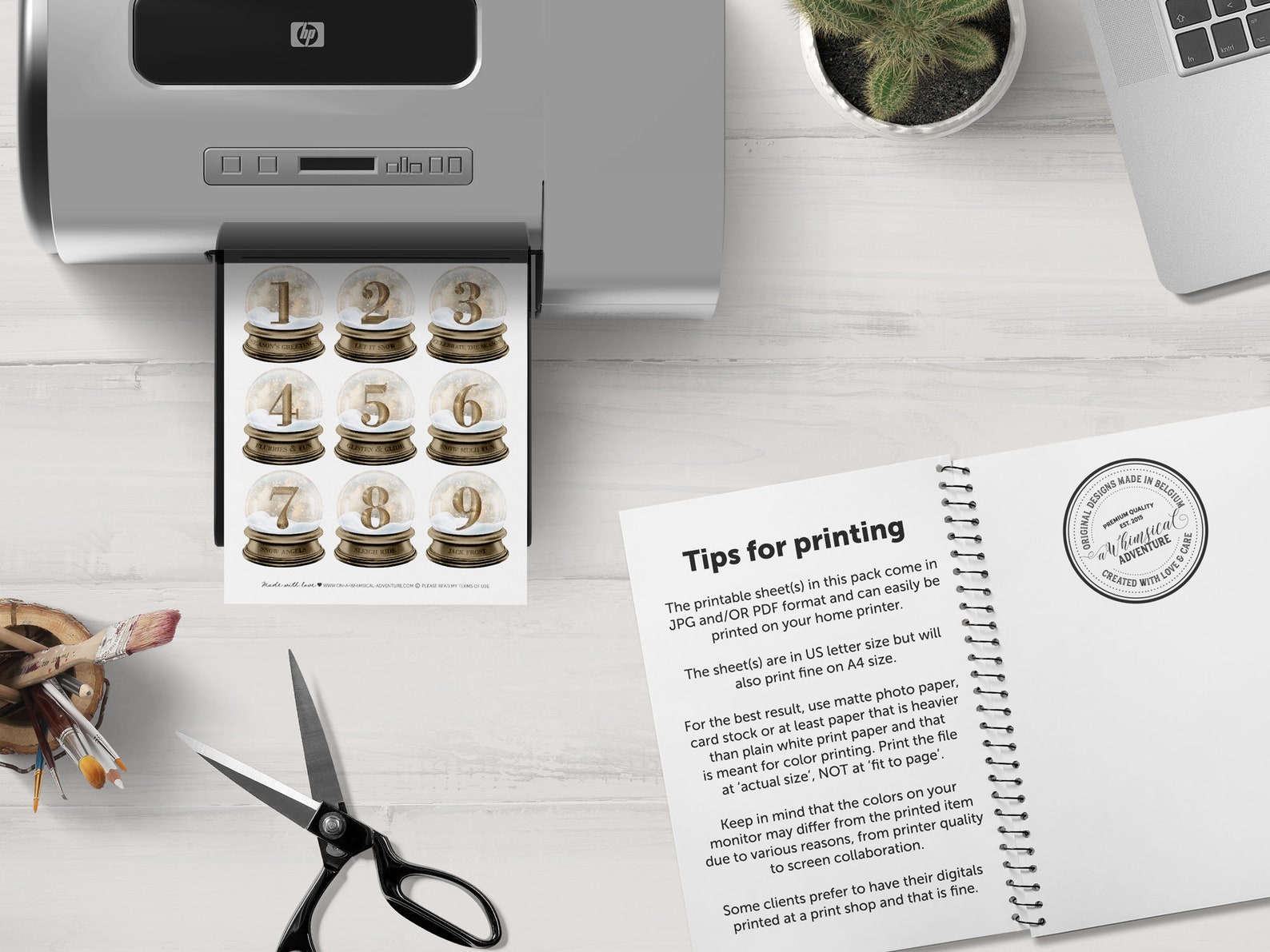 Printable Christmas Snow Globe Countdown for Advent Calendar - Etsy