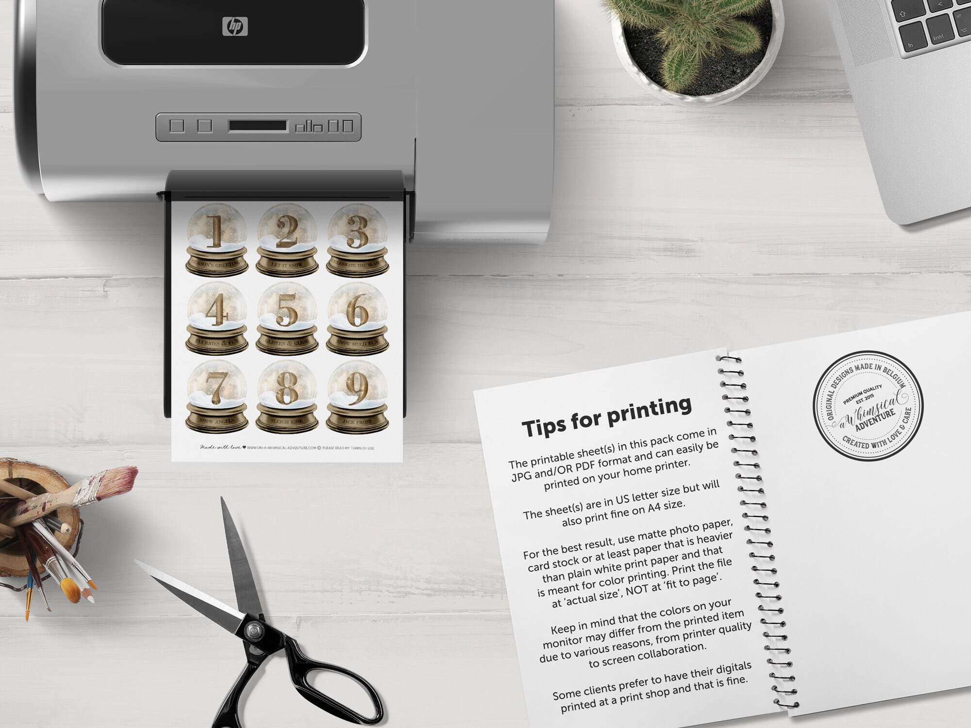 Printable Christmas Snow Globe Countdown for Advent Calendar - Etsy