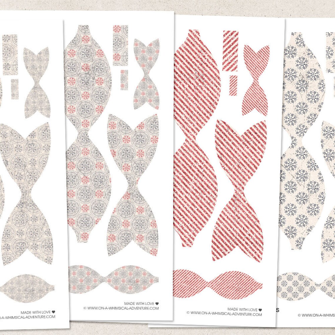 Printable Paper Bow Bow Template Instant Download DIY - Etsy
