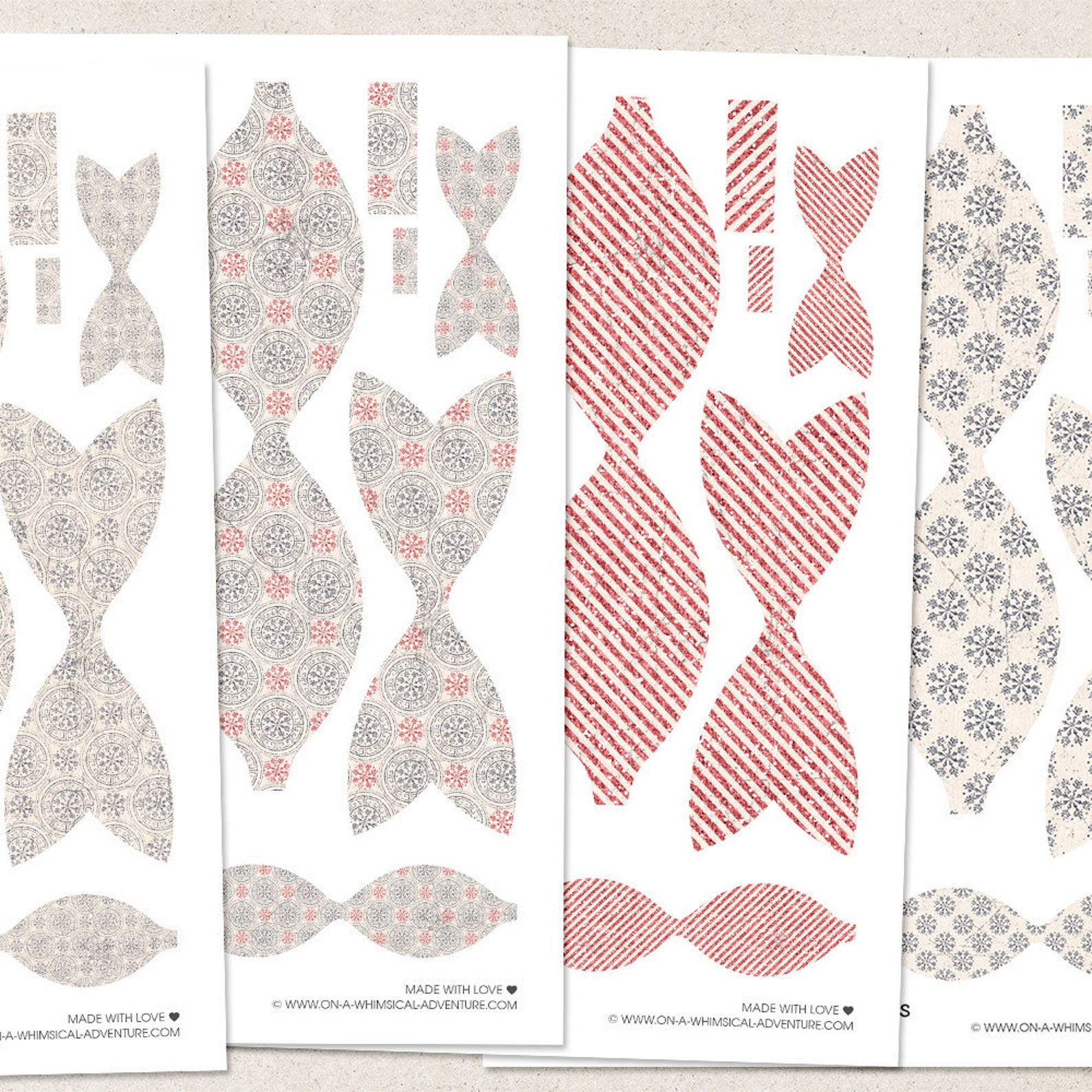 Printable Paper Bow Bow Template Instant Download DIY | Etsy