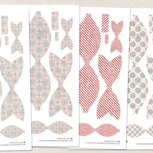 Printable Paper Bow, Bow Template, Instant Download, DIY Christmas Gift ...