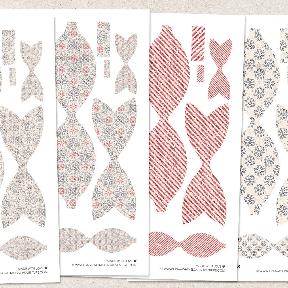 Printable Paper Bow Bow Template Instant Download DIY - Etsy