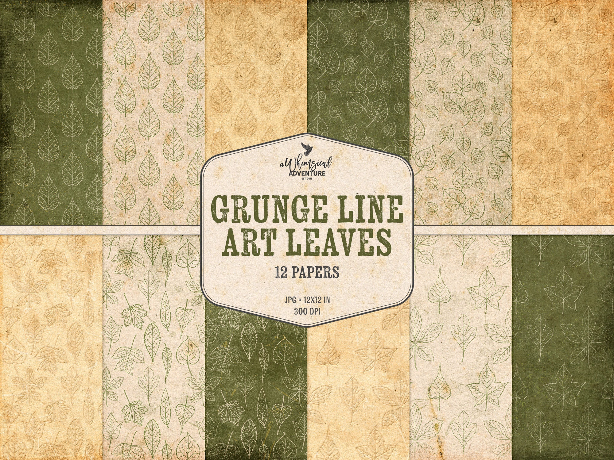 Grunge Fairycore Digital Papers Botanical Print Scrapbook | Etsy