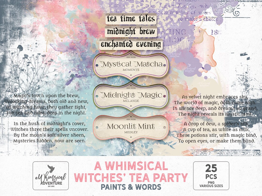 A Whimsical Witches' Tea Party Pastel Halloween Paint, Poetry and Words ...