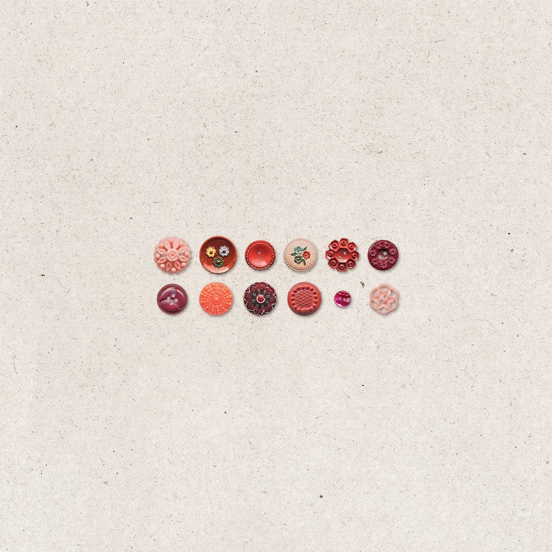 Retro Buttons Vintage Button Mix Digital Download - Etsy