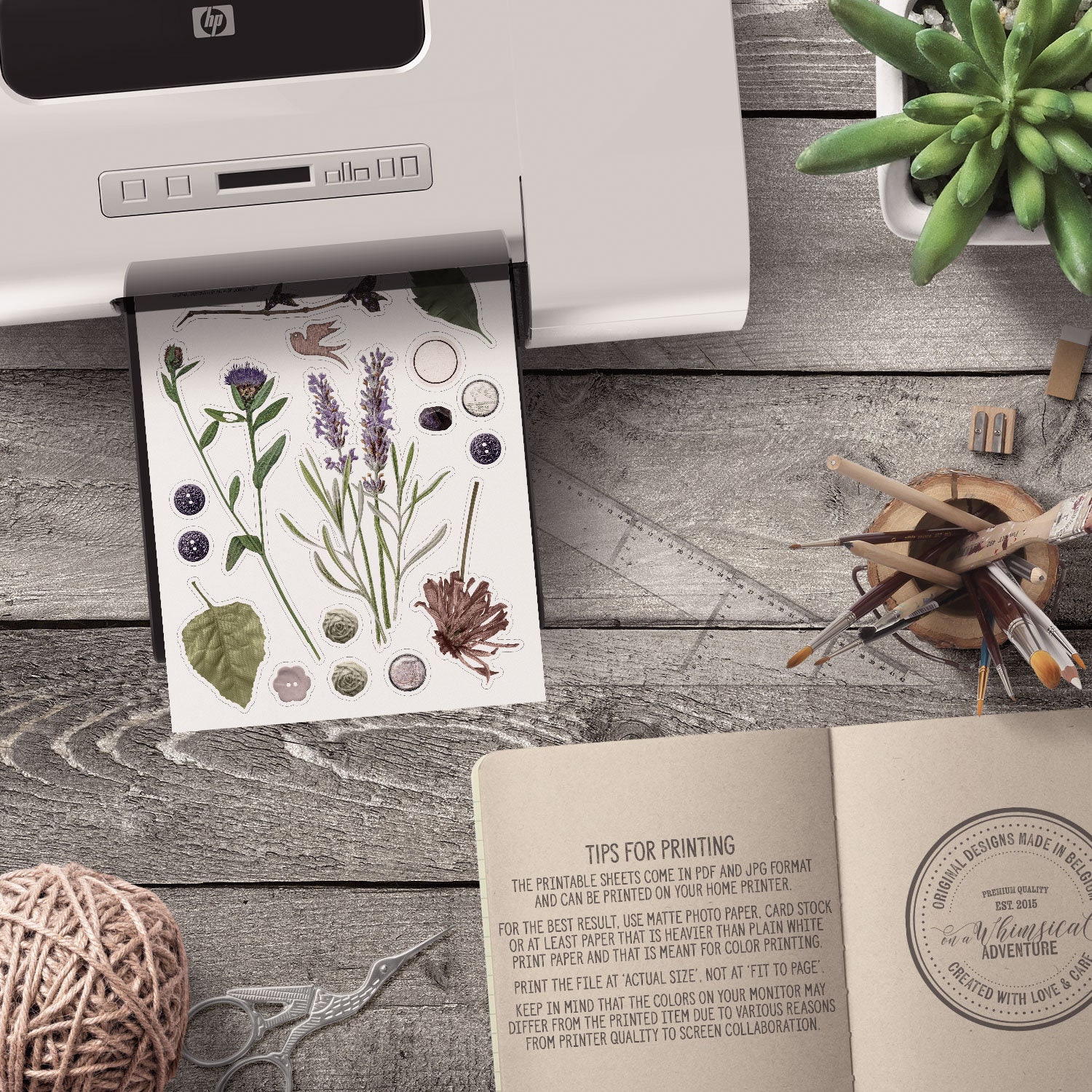 Travel Journal, Printable Stickers, Scrapbook Papers, Digital Download ...