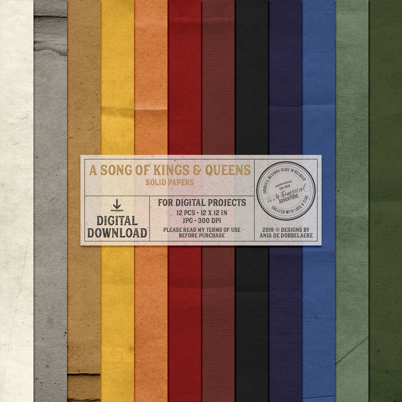 Digital Background Textured Paper Medieval Colors Once Upon | Etsy