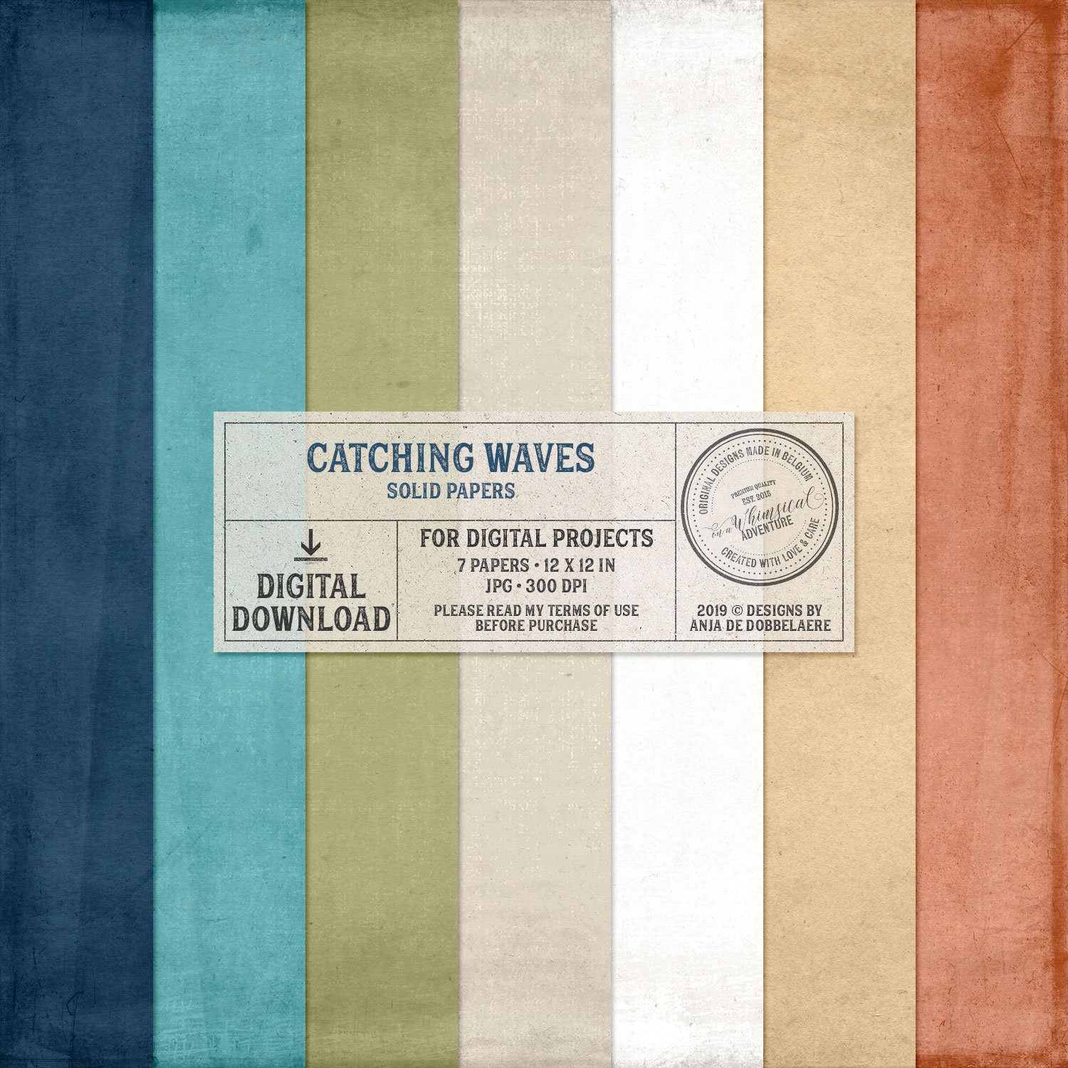 Solid Color Digital Paper Pack Instant Download Beach | Etsy