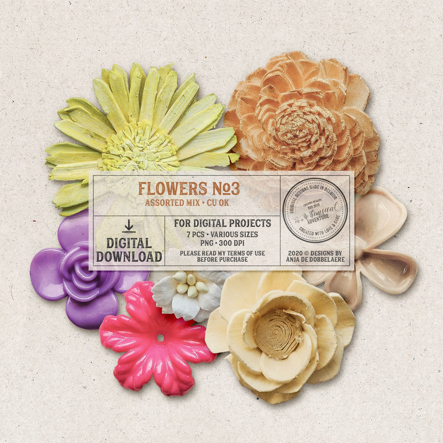 Flowers Clip Art Mix and Match Artificial Flowers | Etsy