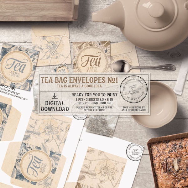 Printable Tea Bag - Etsy