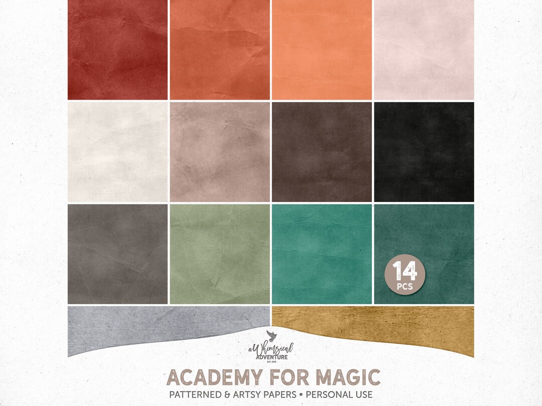 Academy for Magic Back to School Dark Academia Solid Paper Pack ...