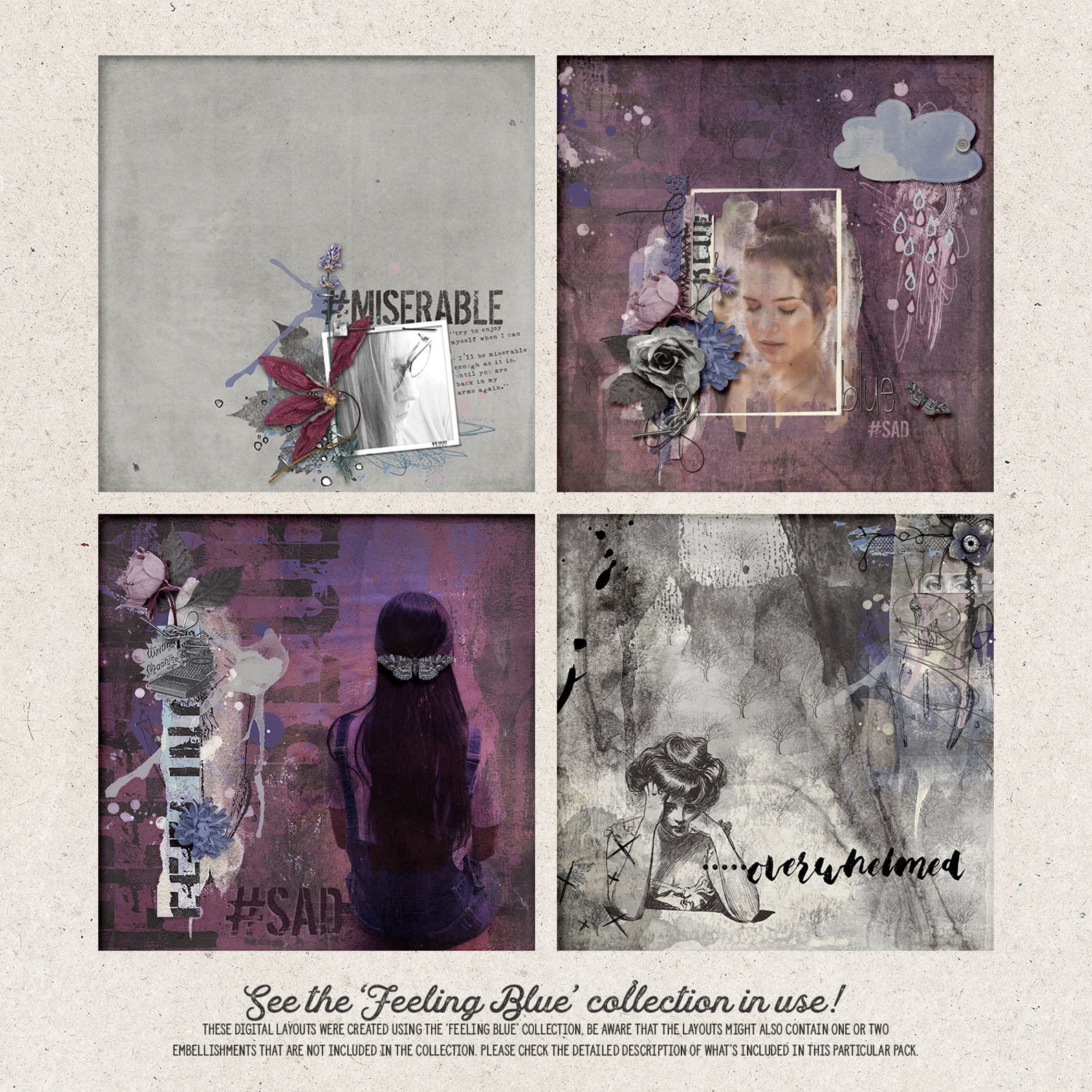 Feeling Blue Sadness Self-care Kit Anti-anxiety Art - Etsy