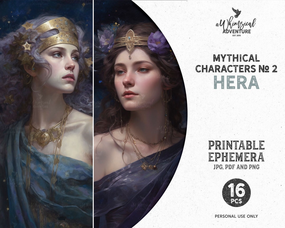 Hera Greek Mythology Celestial Printable Junk Journal Ephemera Pack ...