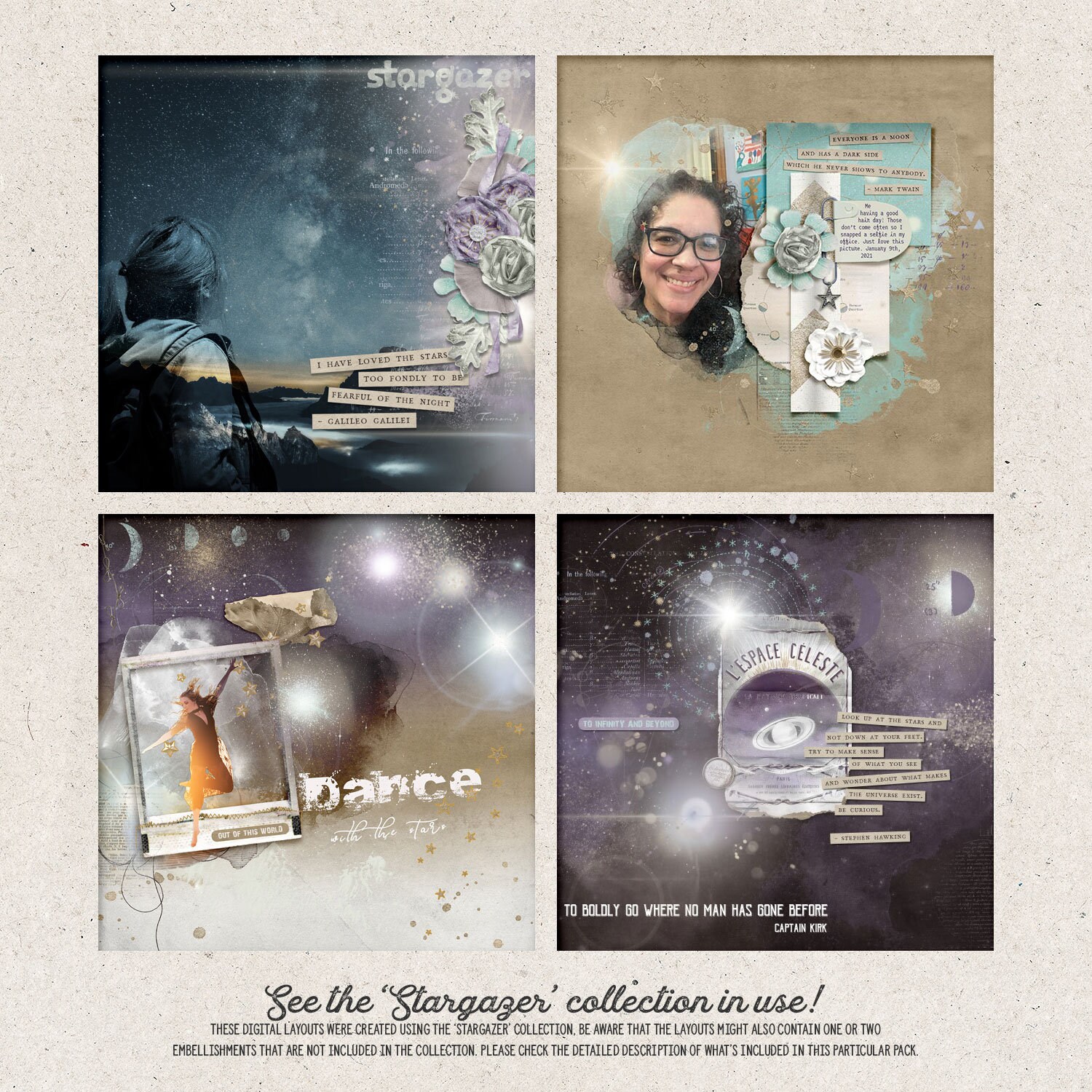 Space Quotes - Celestial Word Strips - Inspiring Digital Words - Cosmos ...