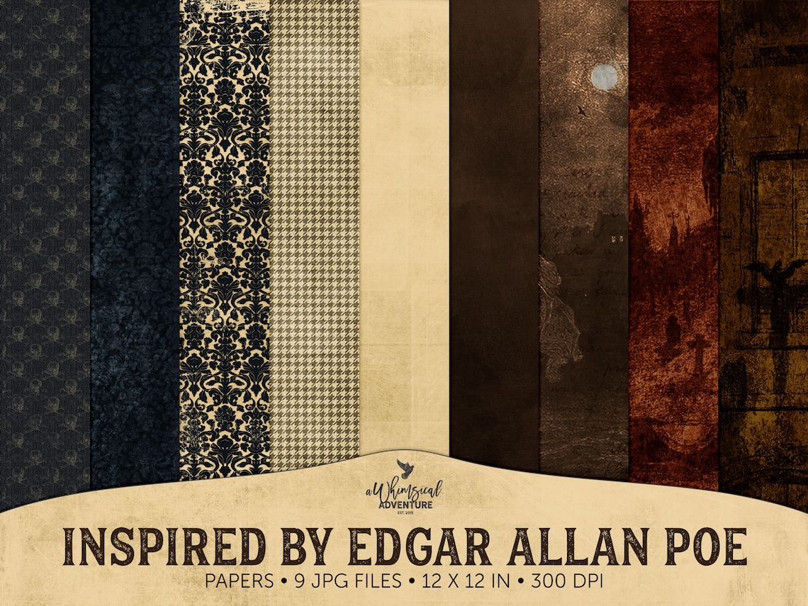 Edgar Allan Poe the Raven Gothic Landscape Instant - Etsy