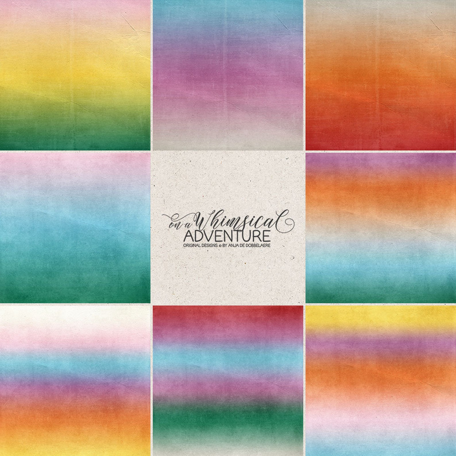 Rainbow Digital Scrapbooking Papers, Colorful Scrapbooking, Gradient ...
