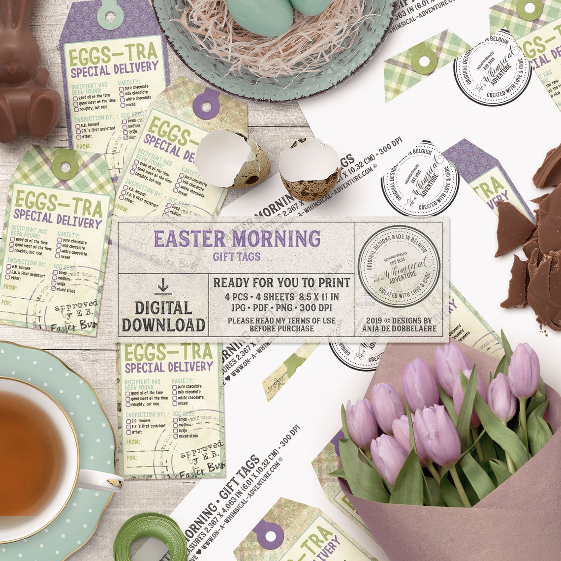 Approved By Printable Gift Tags for Easter Special Delivery - Etsy