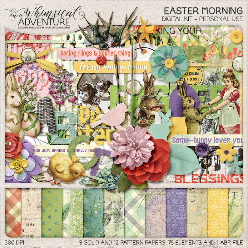 Mega Bundle Party Supplies Digital Scrapbooking Easter - Etsy