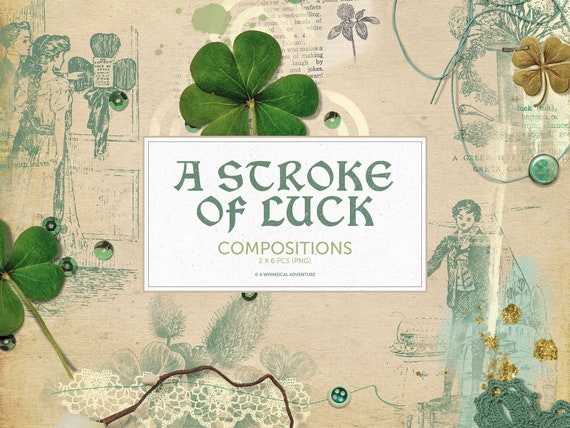 Digital Irish Shamrock Overlays St Patricks Day Clip Art | Etsy