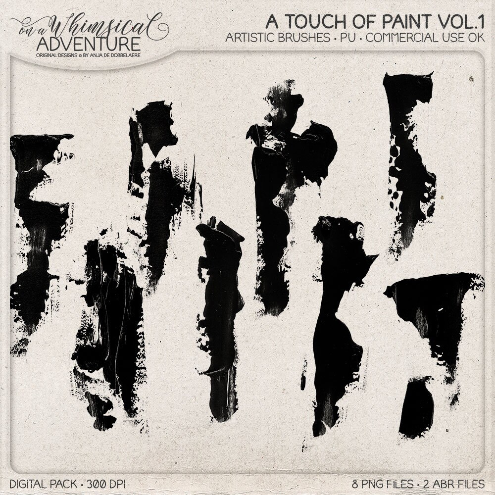 Brush Strokes Handmade Digital Paint Brushes for Photoshop | Etsy