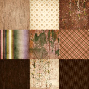 Botanical Pattern, Nature Inspired, Woodland Digital Paper, Autumn ...