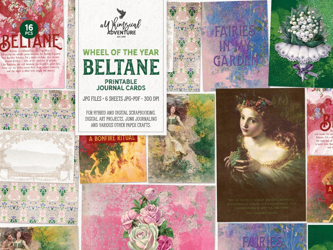 Beltane Printable Journaling Cards, Wheel of the Year, Project Life ...
