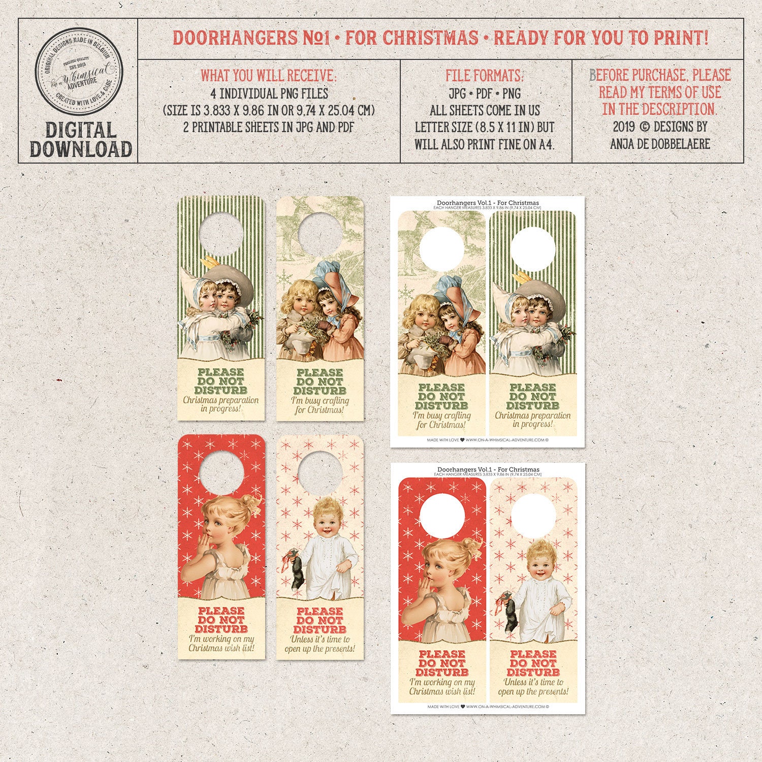 Please Do Not Disturb Sign Door Hangers DIY Crafts Digital | Etsy