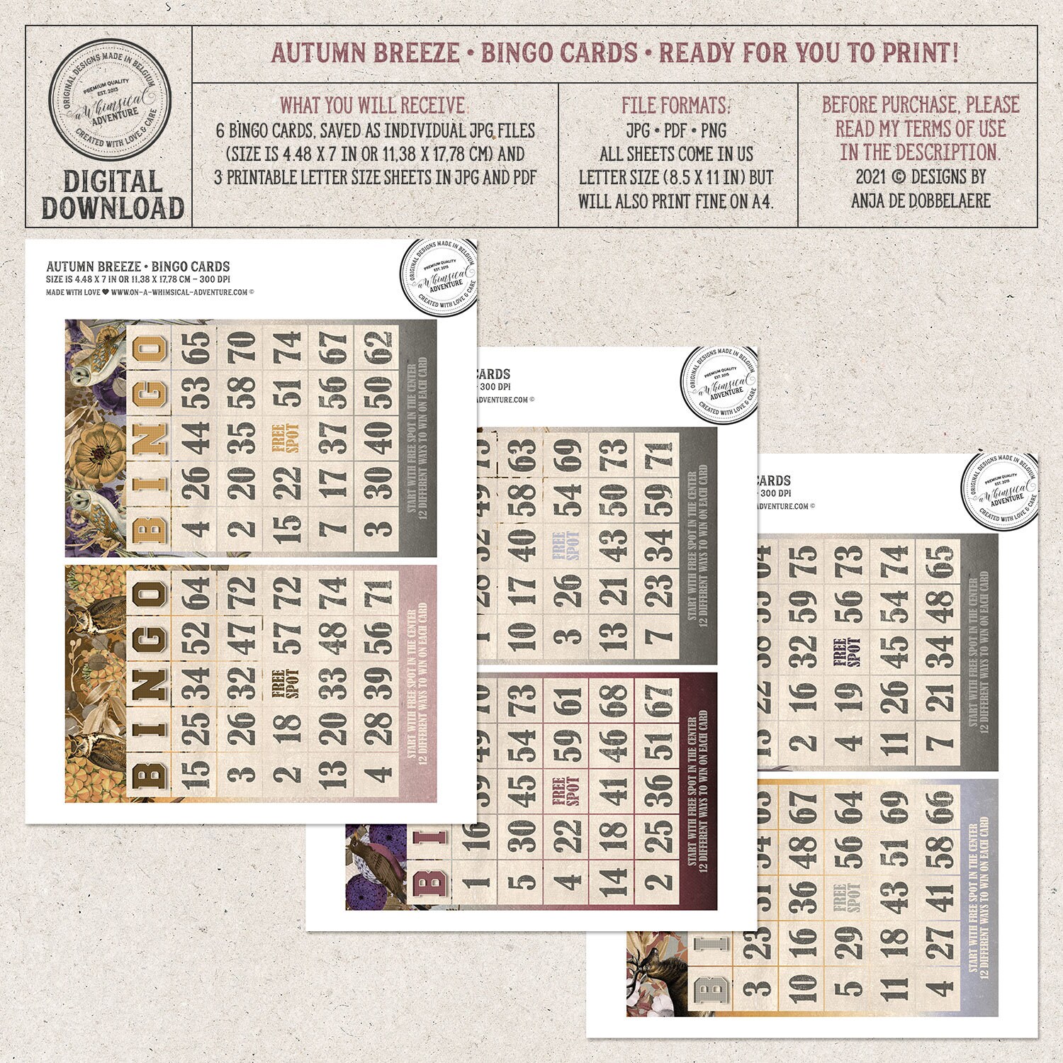 Scrapbooking Bingo Journal Cards Digital Bingo Cards Instant Download ...