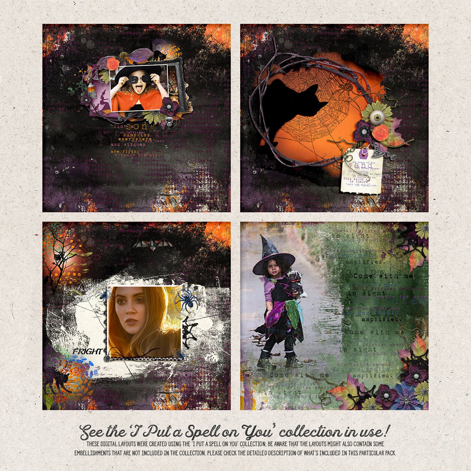 Solid Color Scrapbook Paper Halloween Digital Backgrounds I | Etsy