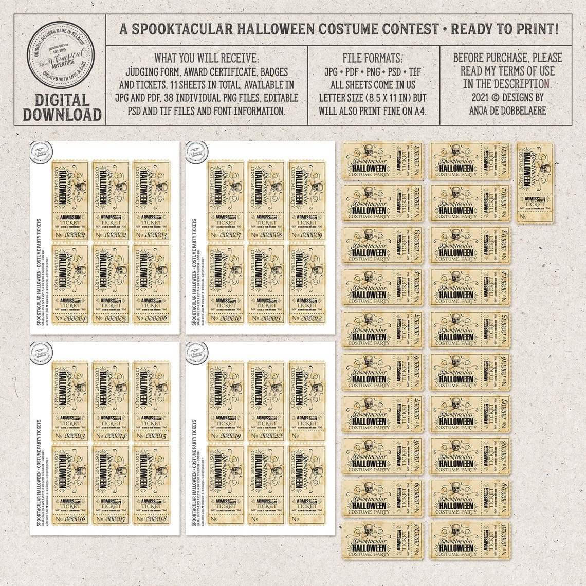 Costume Contest Printable Forms Ideas for Halloween - Etsy