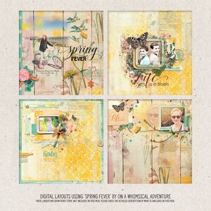 Spring, Spring Flowers, Colorful, Clip Art, Digital, Scrapbook Kit ...