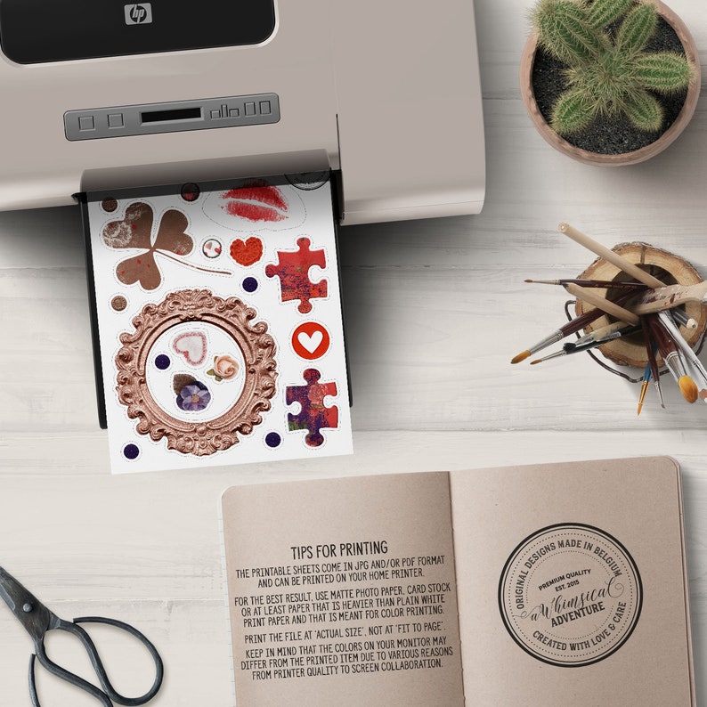 Printable Scrapbook Collage Kit Valentine's Day Kit - Etsy