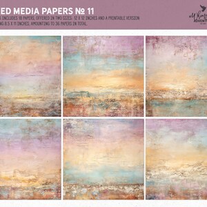 Distressed Printable Pastel Wall Art Oil Paint Textures, Digital ...