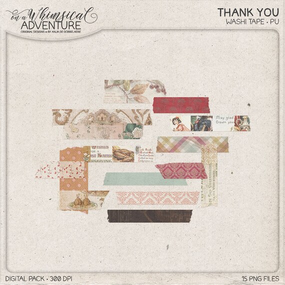 Washi Tape Set Instant Download Digital Scrapbooking | Etsy