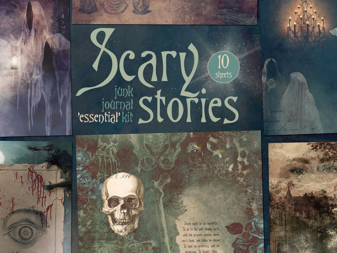 Scary Horror Stories, Gothic Printable Junk Journal Kit, Spooky ...