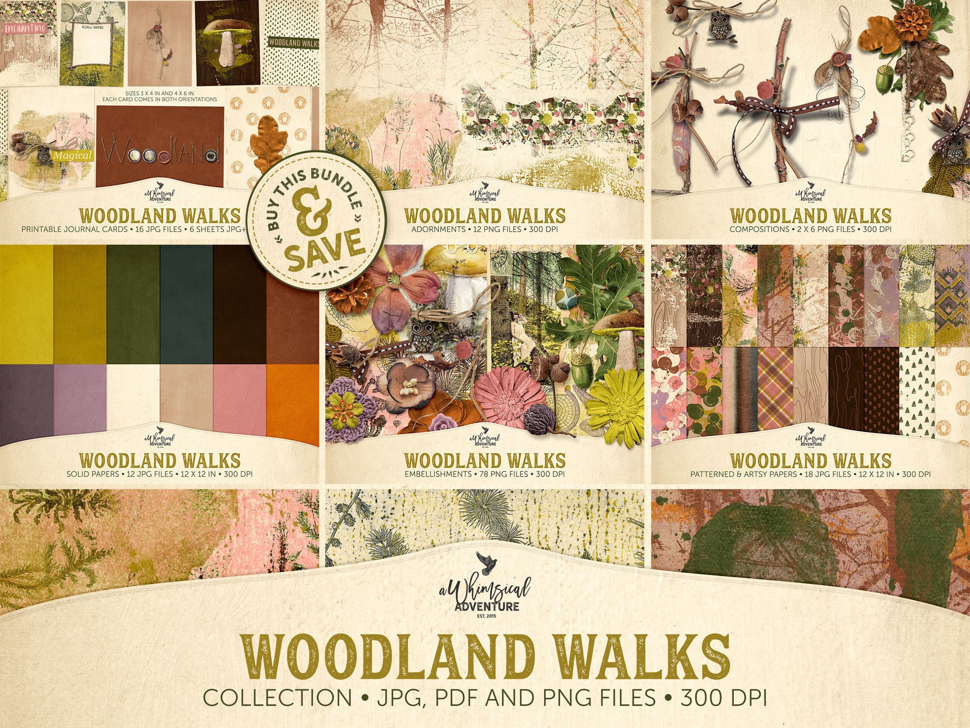 Bundle and Save Best Deal Woodland Animals Nature Inspired - Etsy