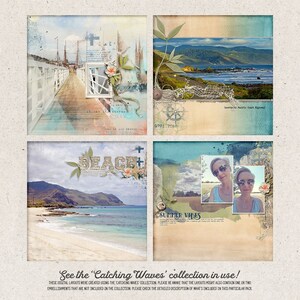 Solid Color, Digital Paper Pack, Instant Download, Beach Vacation, Sea ...