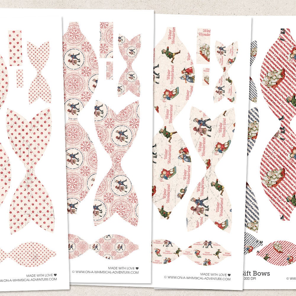 Printable Paper Bow Bow Template Instant Download DIY - Etsy
