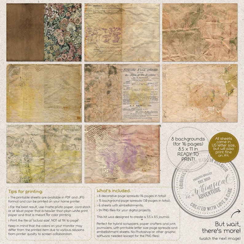 Forest Junk Journal Botanical Journal Kit Nature Journal Kit - Etsy