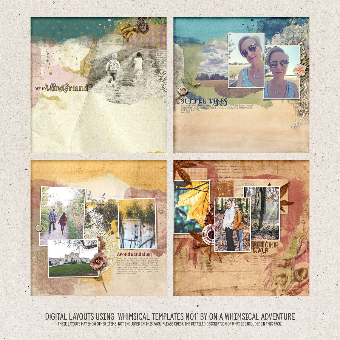 Album Templates, Photographer Album, Photo Book, Digital Scrapbook ...